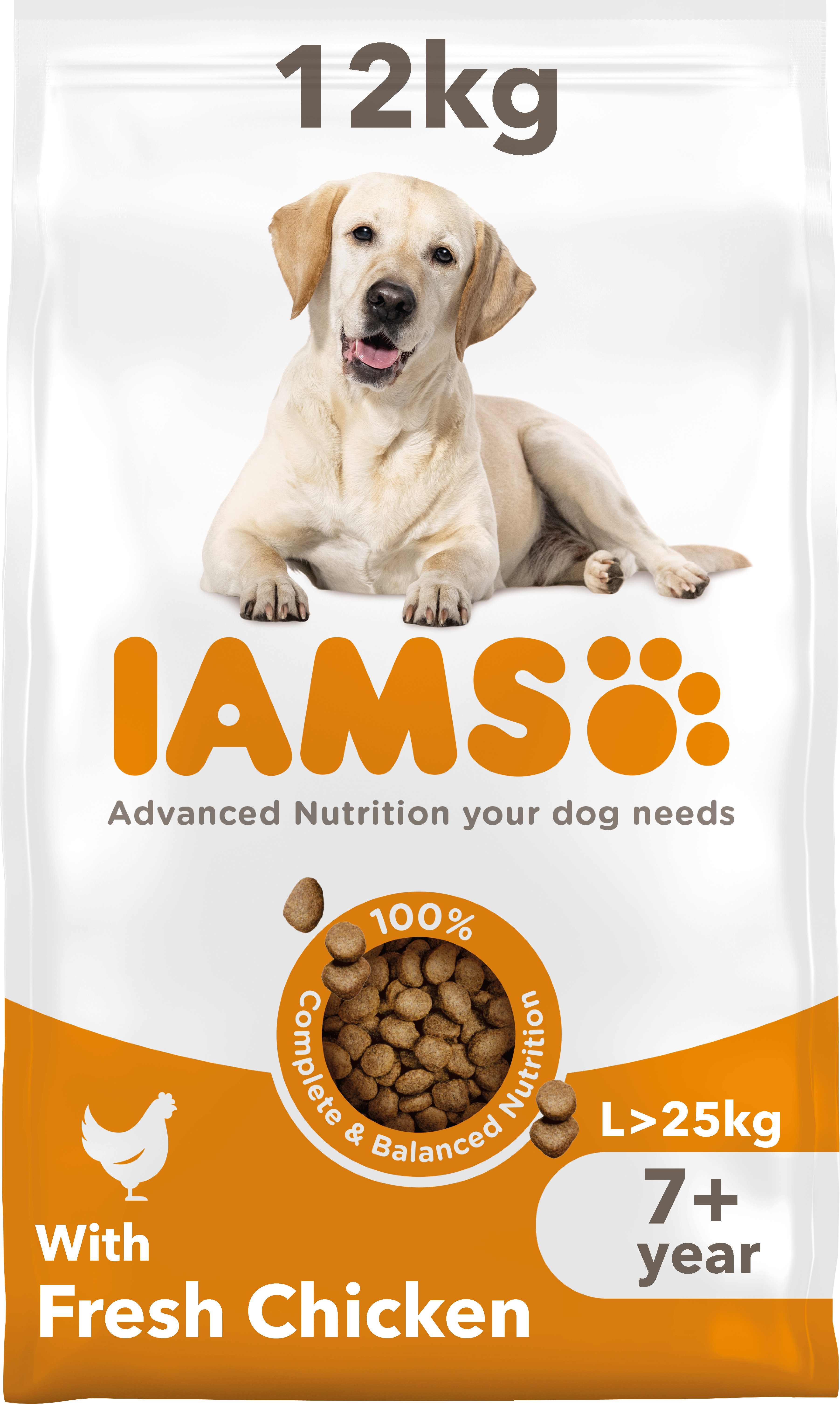 Iams Senior Large Breed Dog Food 12kg. On Sale | VetShop.co.uk