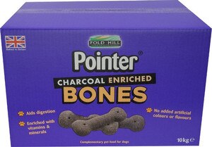 Pointer Charcoal Bones Dog Treats 10kg |Save at Petshop.co.uk